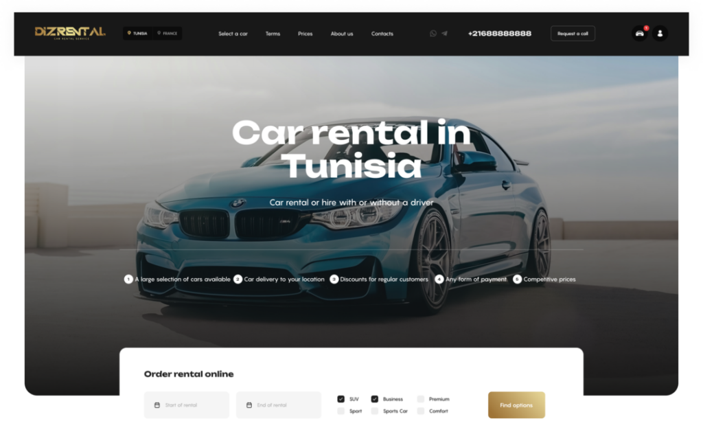 LANDING PAGE - DZRENTAL - Bakchich Store